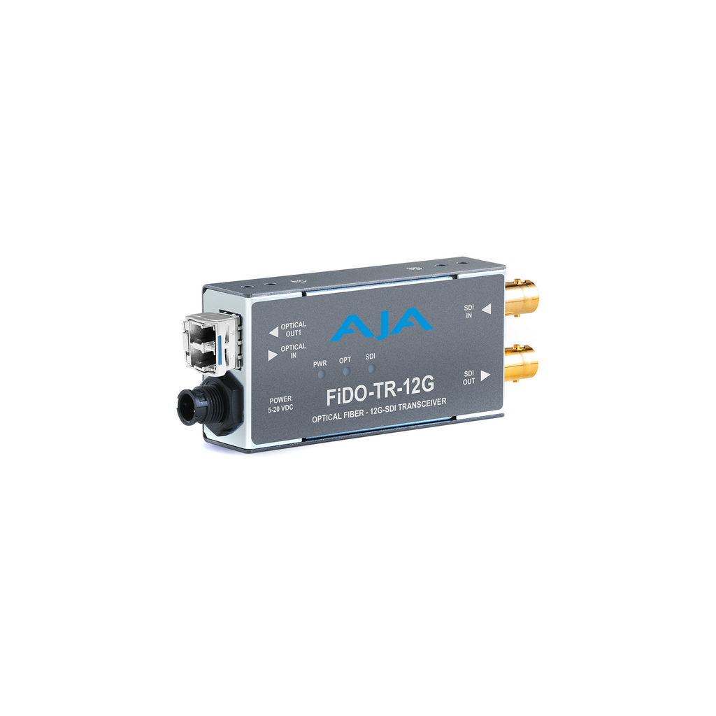 AJA FiDO-TR-12G 1-Channel 12G-SDI/LC Single Mode LC Fiber Transceiver – Icily Live